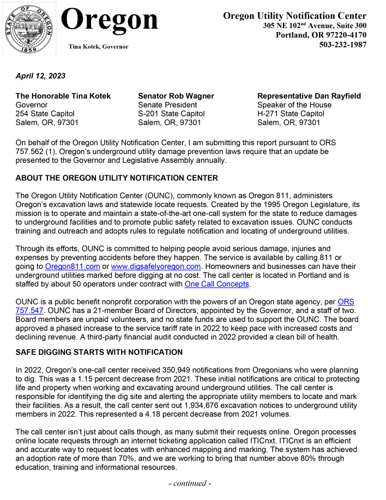 News - Oregon Utility Notification Center